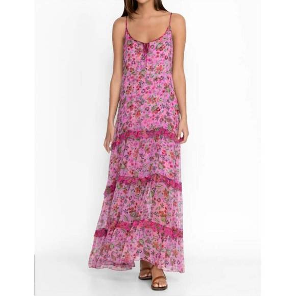 Johnny Was | Dresses | New Johnny Was Foxglove Silk Maxi Dress In Multi ...